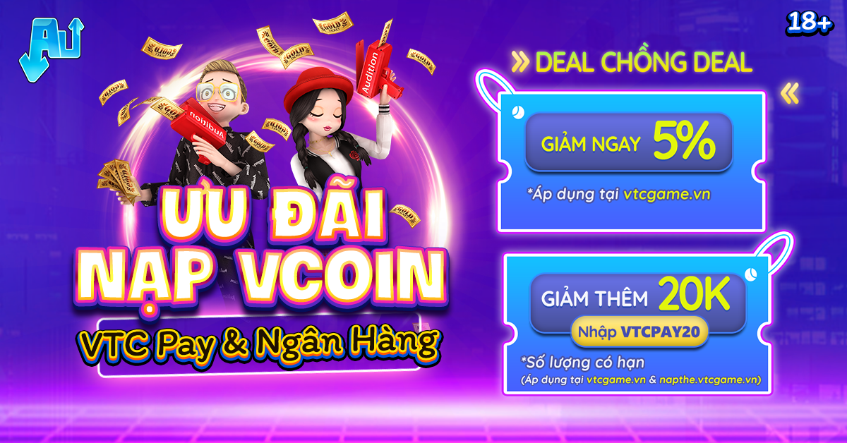 VTC Pay tiếp tục gia hạn các ưu đãi khi nạp Vcoin qua ngân hàng trong 3 tháng đầu năm 2023