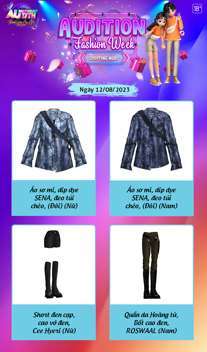 Tiêu điểm AUDITION FASHION WEEK ngày 12/08: Bản thiết kế vĩ đại, các tín đồ thời trang rất iu