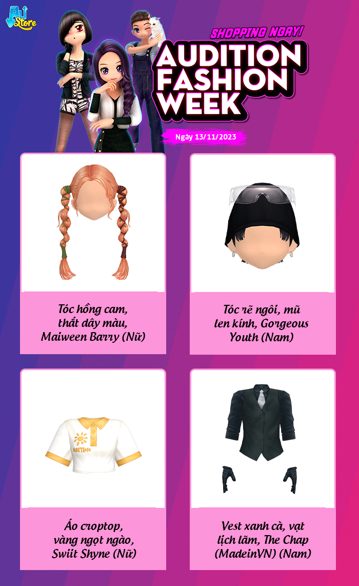 Thành Phố Vũ Hội sôi động với 8 item ngộ nghĩnh mở màn AUDITION FASHION WEEK tháng 11